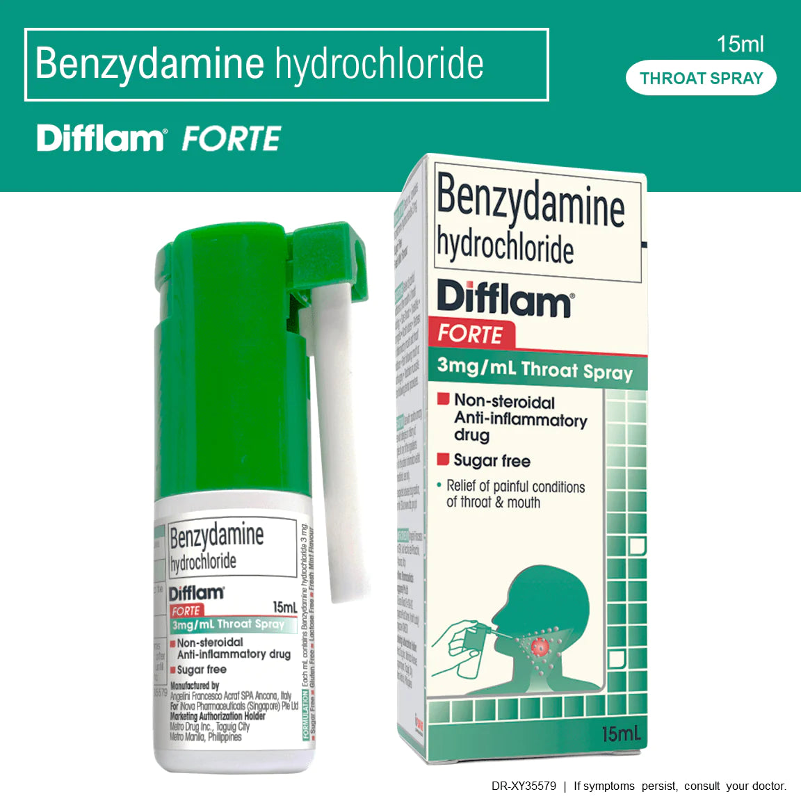 Difflam Forte Throat Spray 15mL – Chemcare Wellness Pharmacy