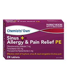 Co Nighttime Sinus Pain Relief Pe 24 Tab – Chemcare Wellness Pharmacy